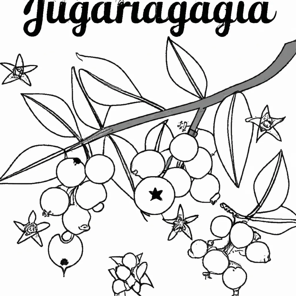 Desenhos de Jabuticaba Jovial para Imprimir e Colorir