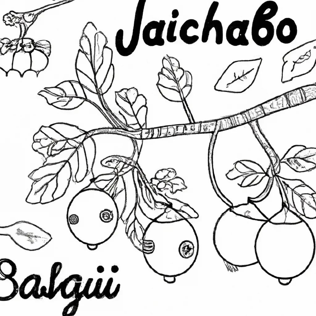 Desenhos de Jabuticaba Jovial para Imprimir e Colorir