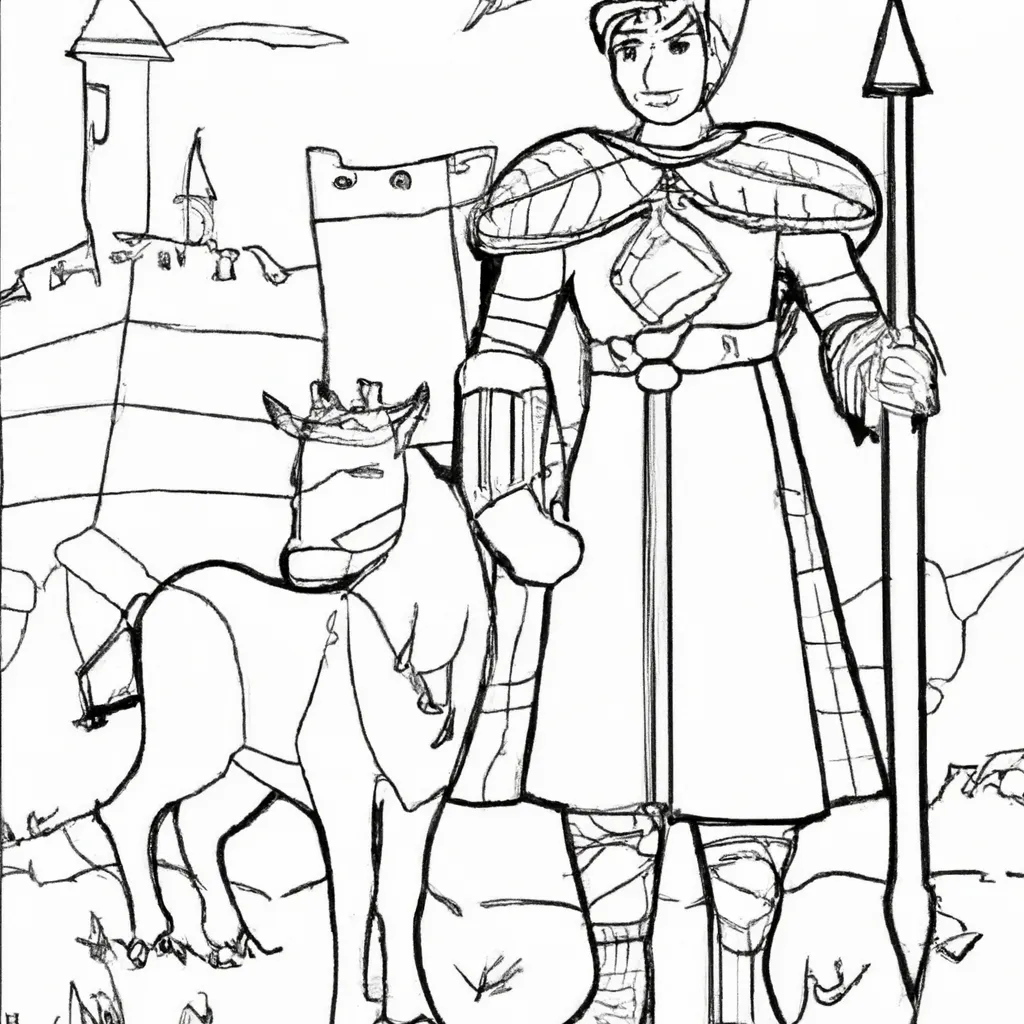 Desenhos do Incrível Rei Arthur para Imprimir e Colorir