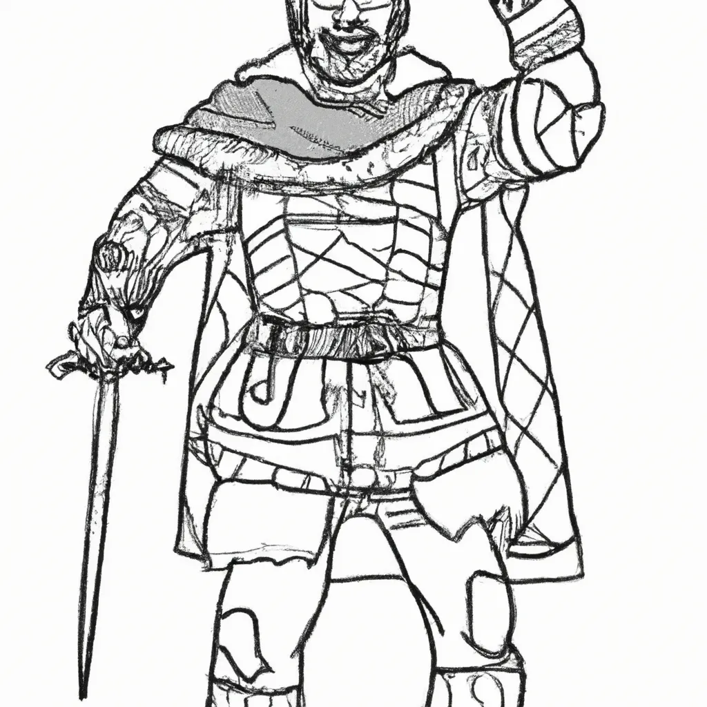 Desenhos do Incrível Rei Arthur para Imprimir e Colorir