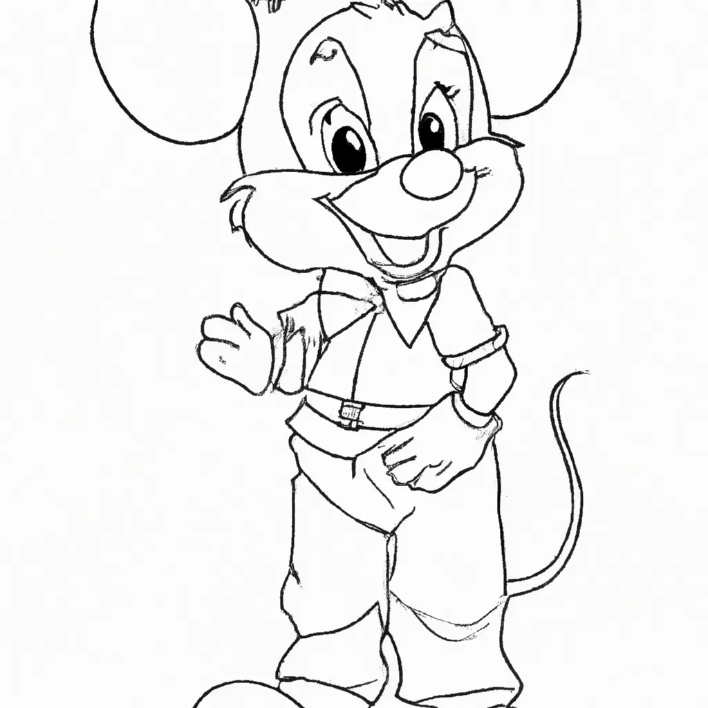 Desenhos do Adorável Mickey Mouse para Imprimir e Colorir