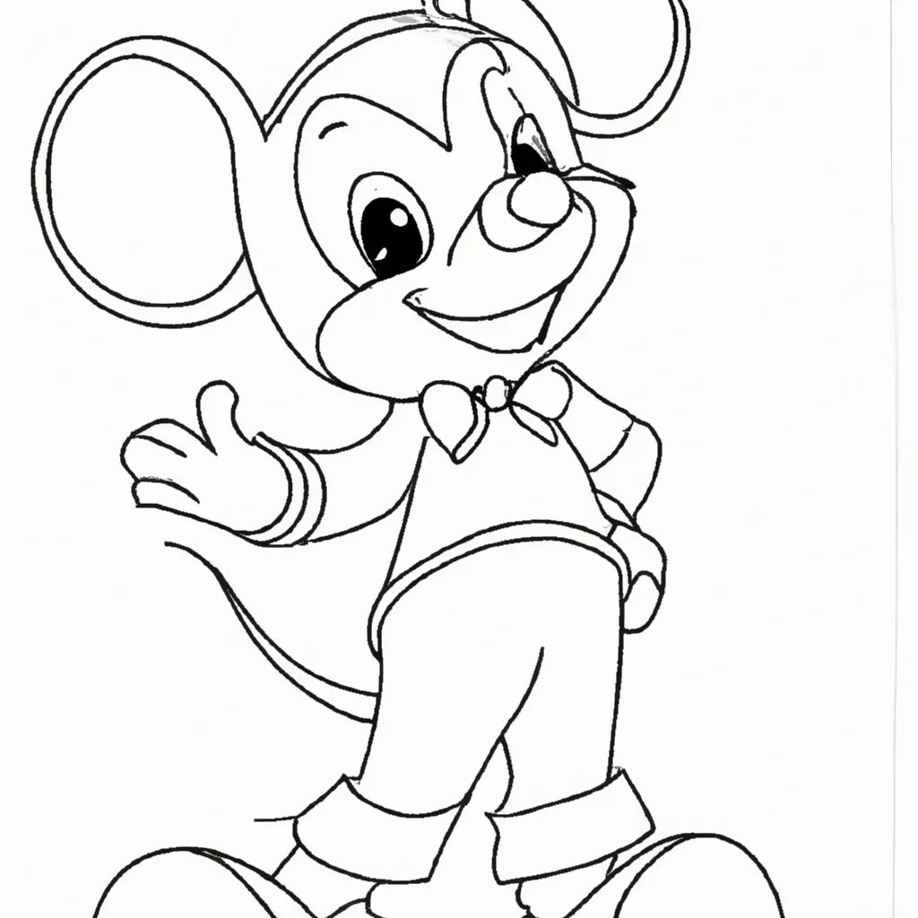 Desenhos do Adorável Mickey Mouse para Imprimir e Colorir