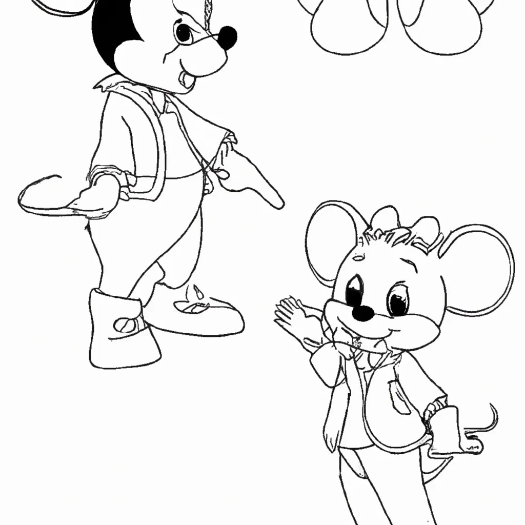 Desenhos do Adorável Mickey Mouse para Imprimir e Colorir