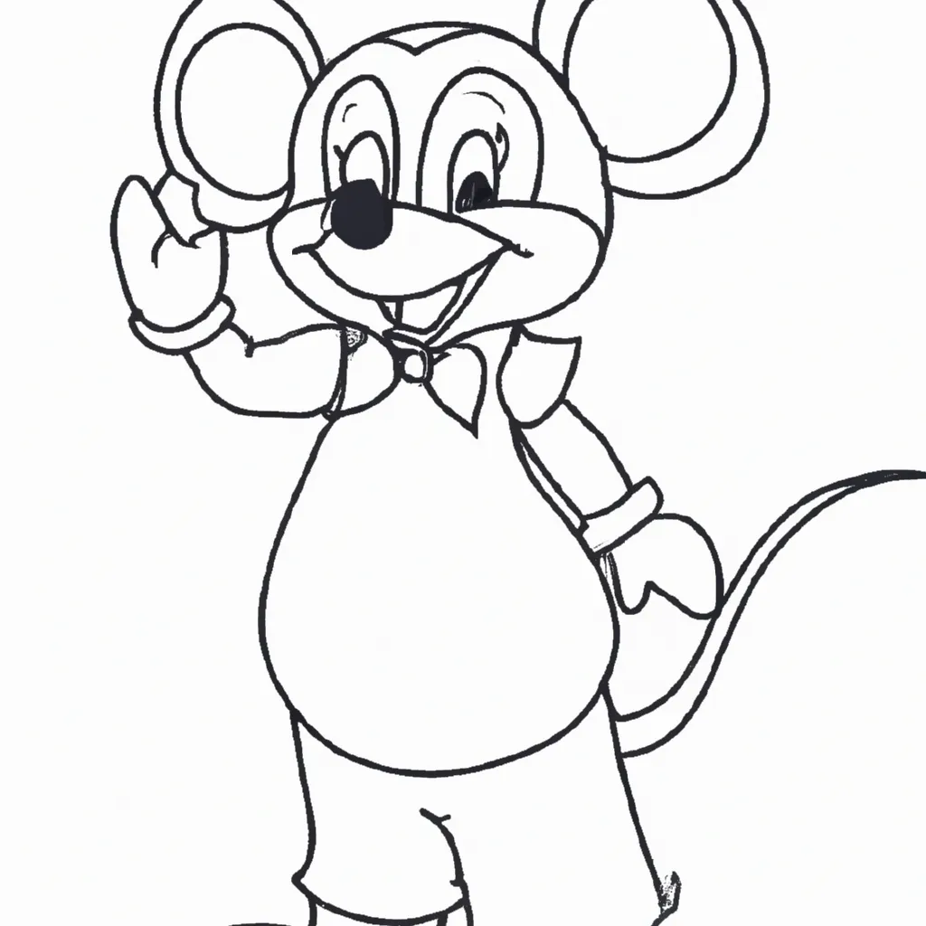 Desenhos do Adorável Mickey Mouse para Imprimir e Colorir