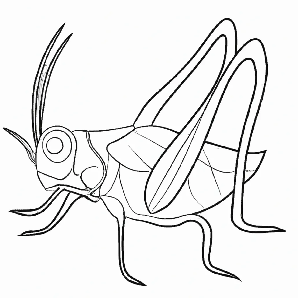 Desenhos de grilos para imprimir e colorir