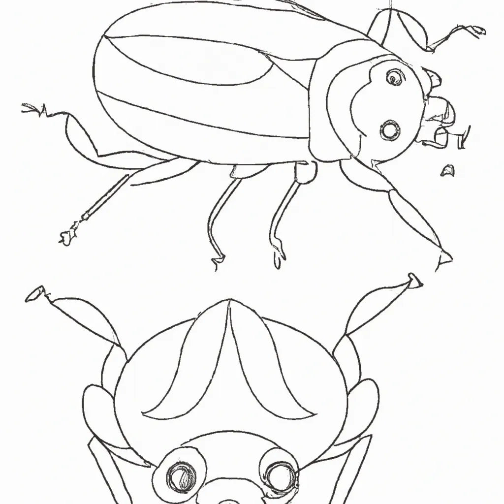 Desenhos de besouros-rola-bosta para imprimir e colorir