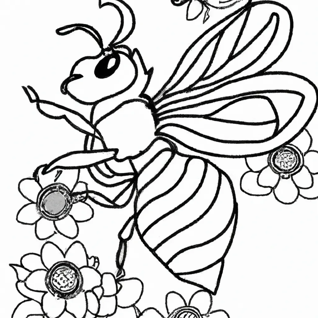 Desenhos de abelhas-rainhas para imprimir e colorir