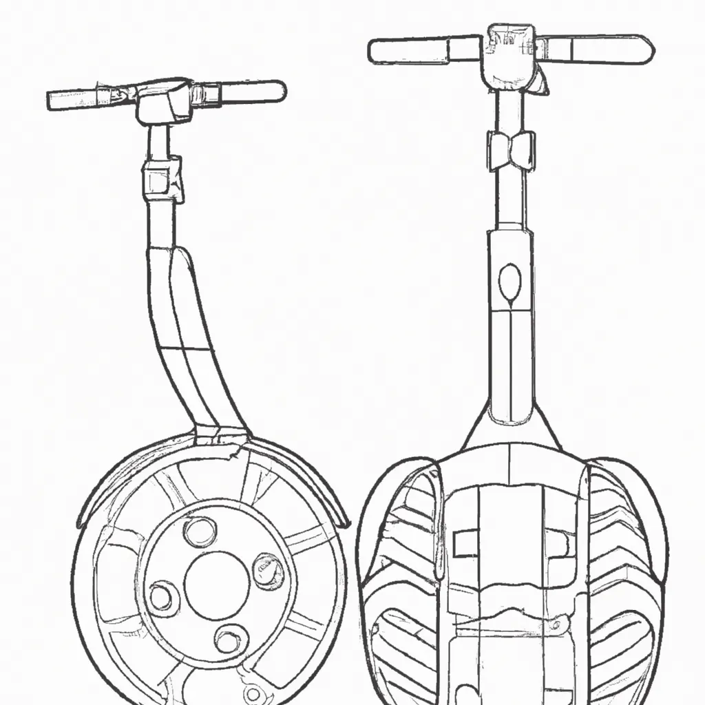 Desenhos de Segways para Imprimir e Colorir