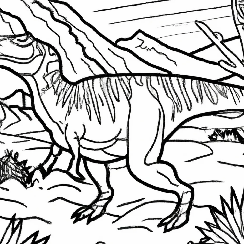 A História em Cores: Desenhos do Gorgosaurus para Colorir