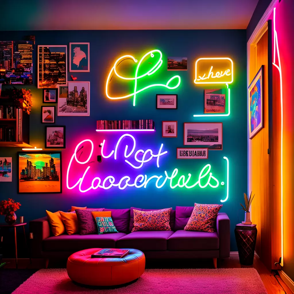 Decoração com luzes de neon: iluminação moderna