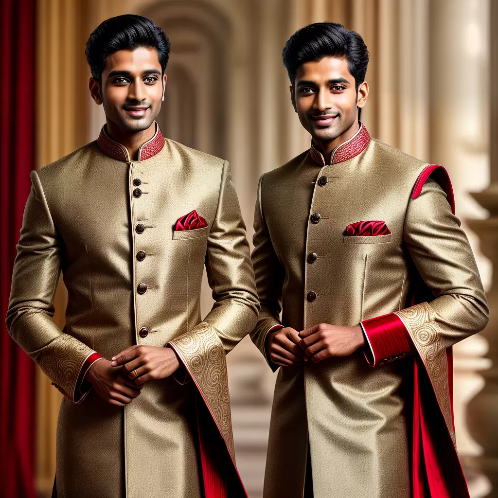 Sherwani: O Luxo e Tradição da Moda Indiana Masculina
