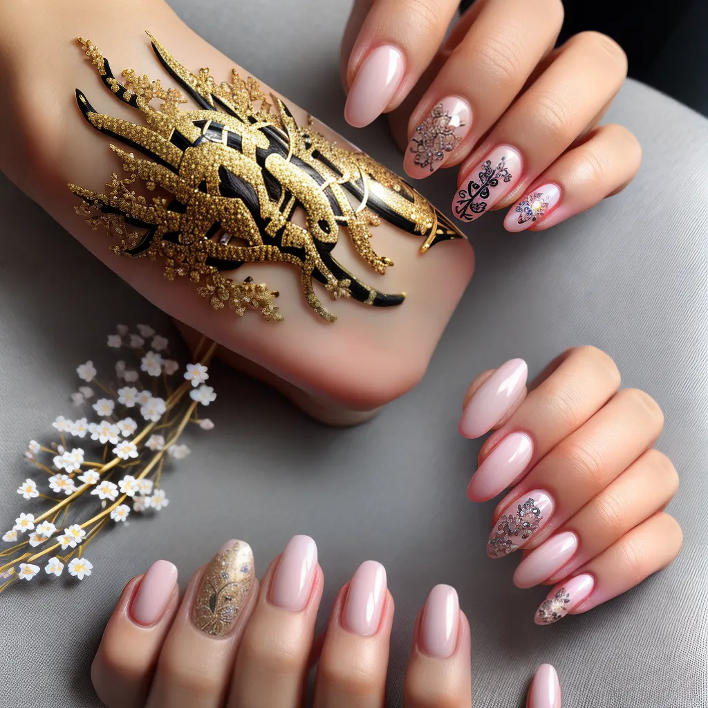 Unhas decoradas com estilo oriental