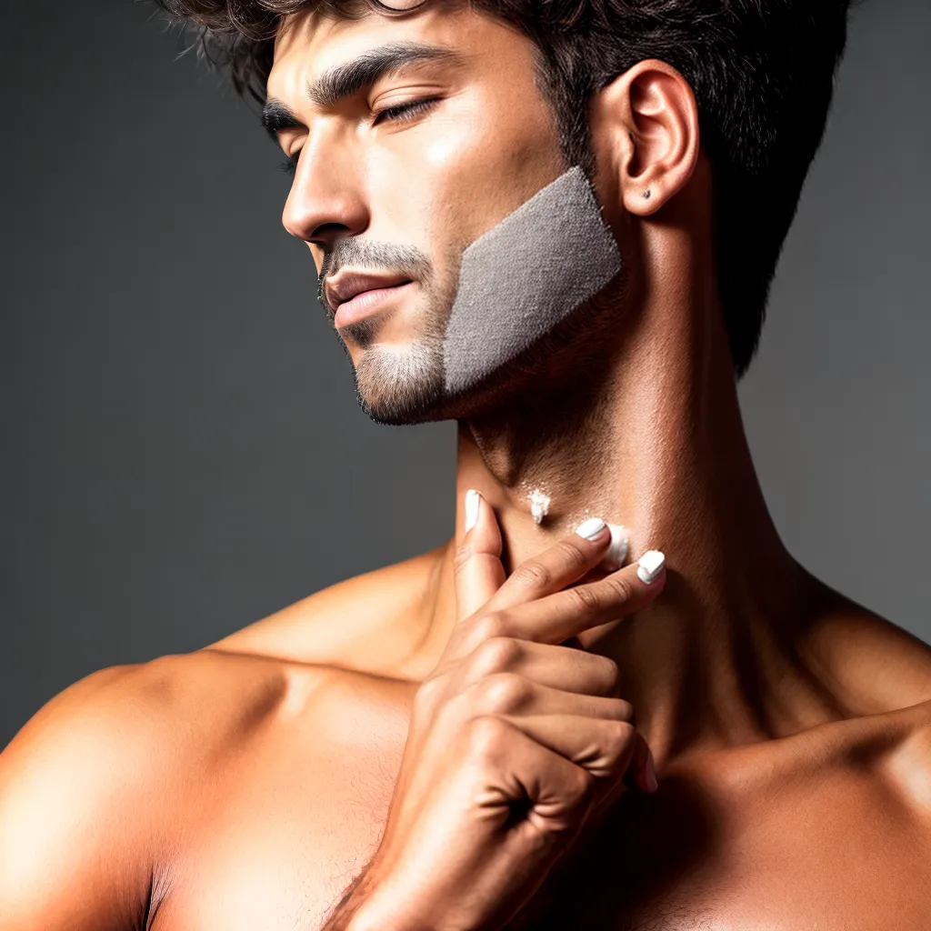 Homens e cuidados com a pele do pescoço