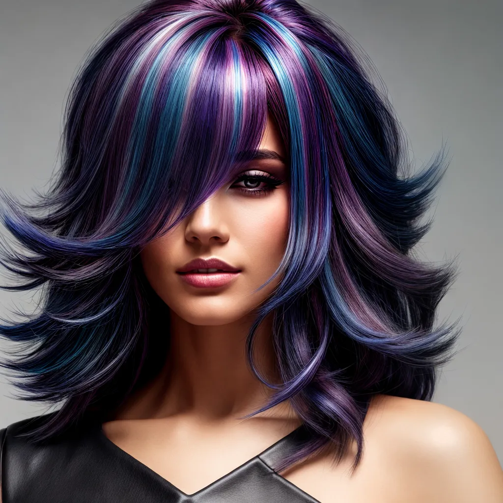 Cabelos com mechas invertidas