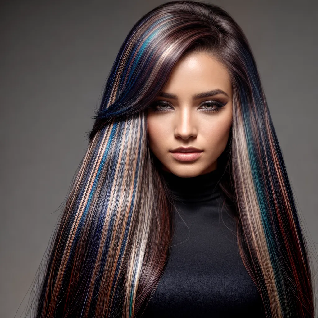 Cabelos com mechas invertidas