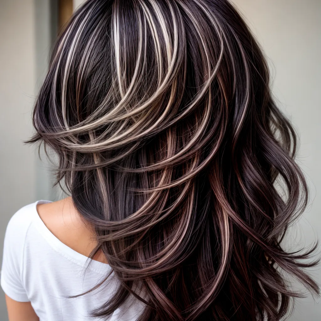 Cabelos com mechas invertidas