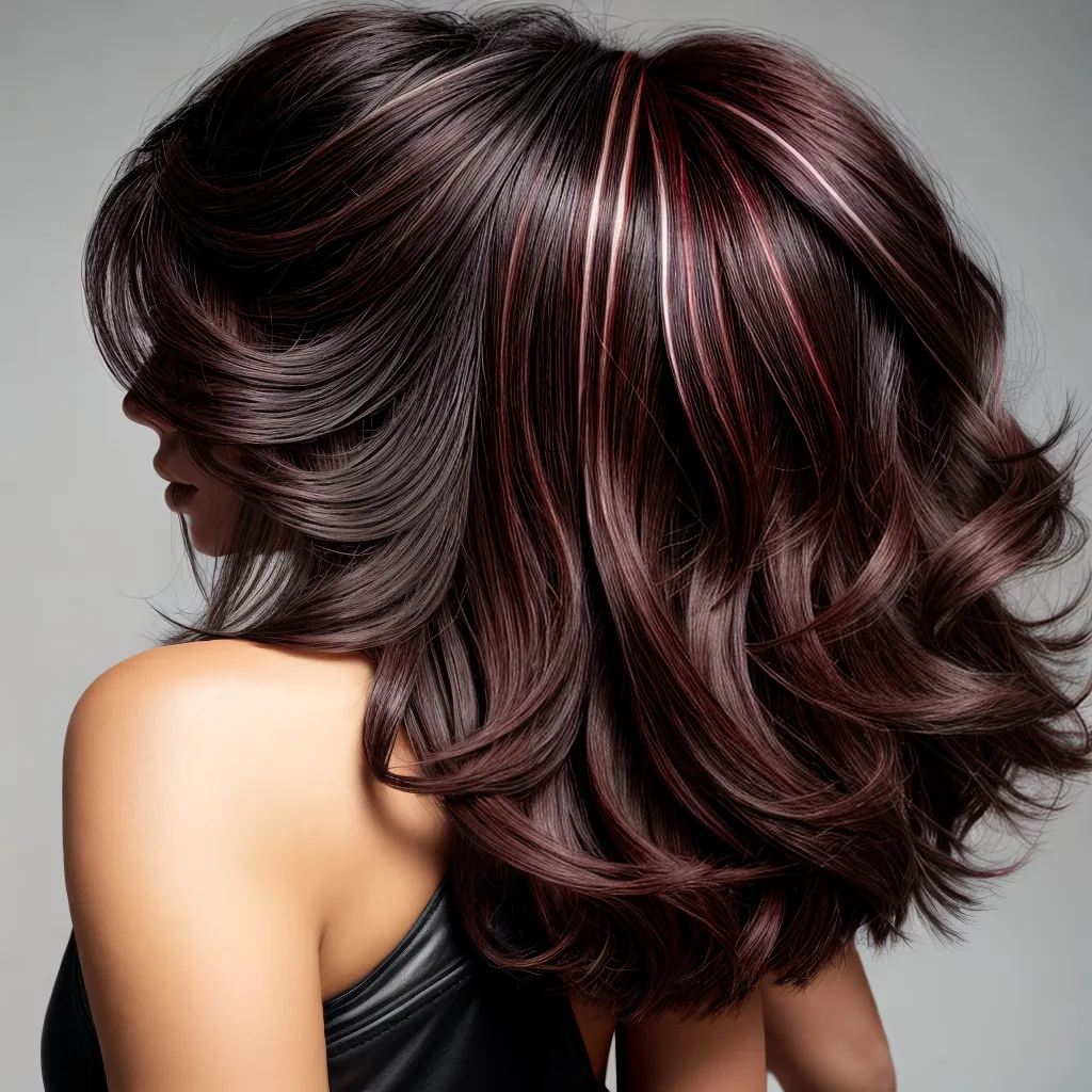 Cabelos com mechas invertidas