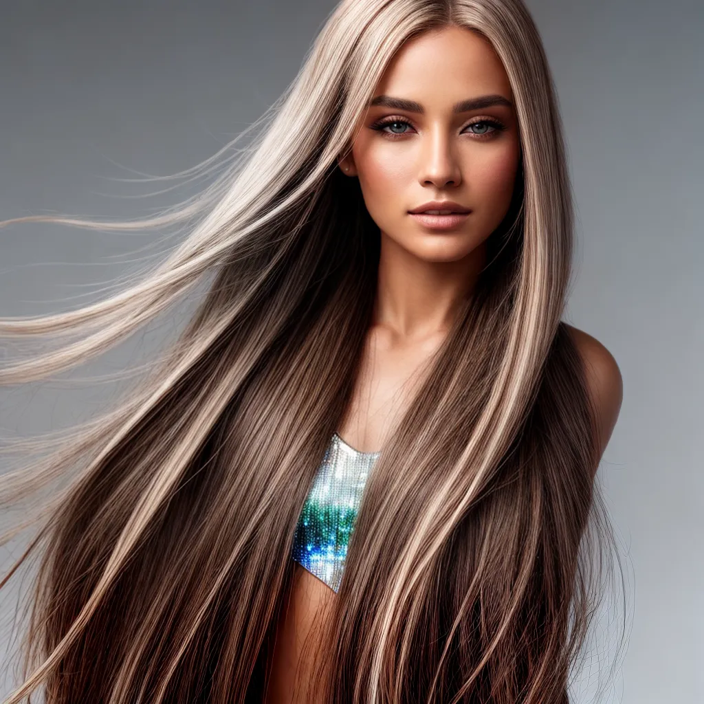 Cabelo com mechas em tons de pedra-da-lua