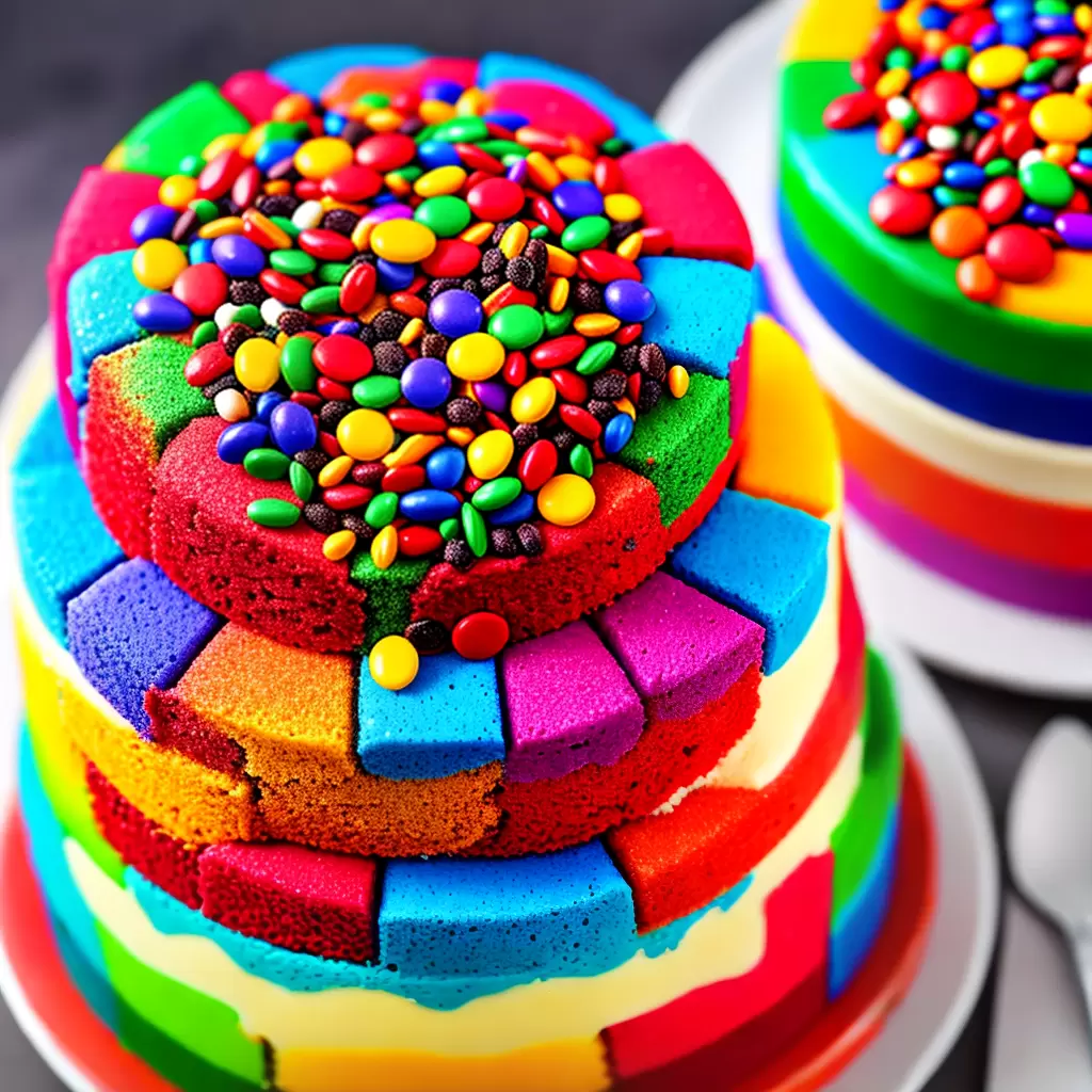 Bolos decorados com doces: uma explosão de sabor.