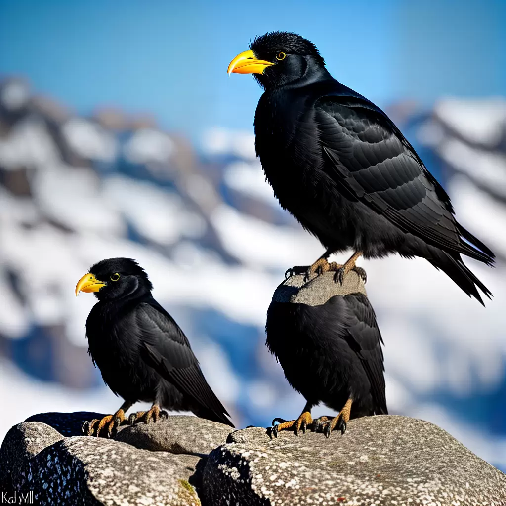 Maravilha Alpina: Pyrrhocorax Pyrrhocorax, a Chova