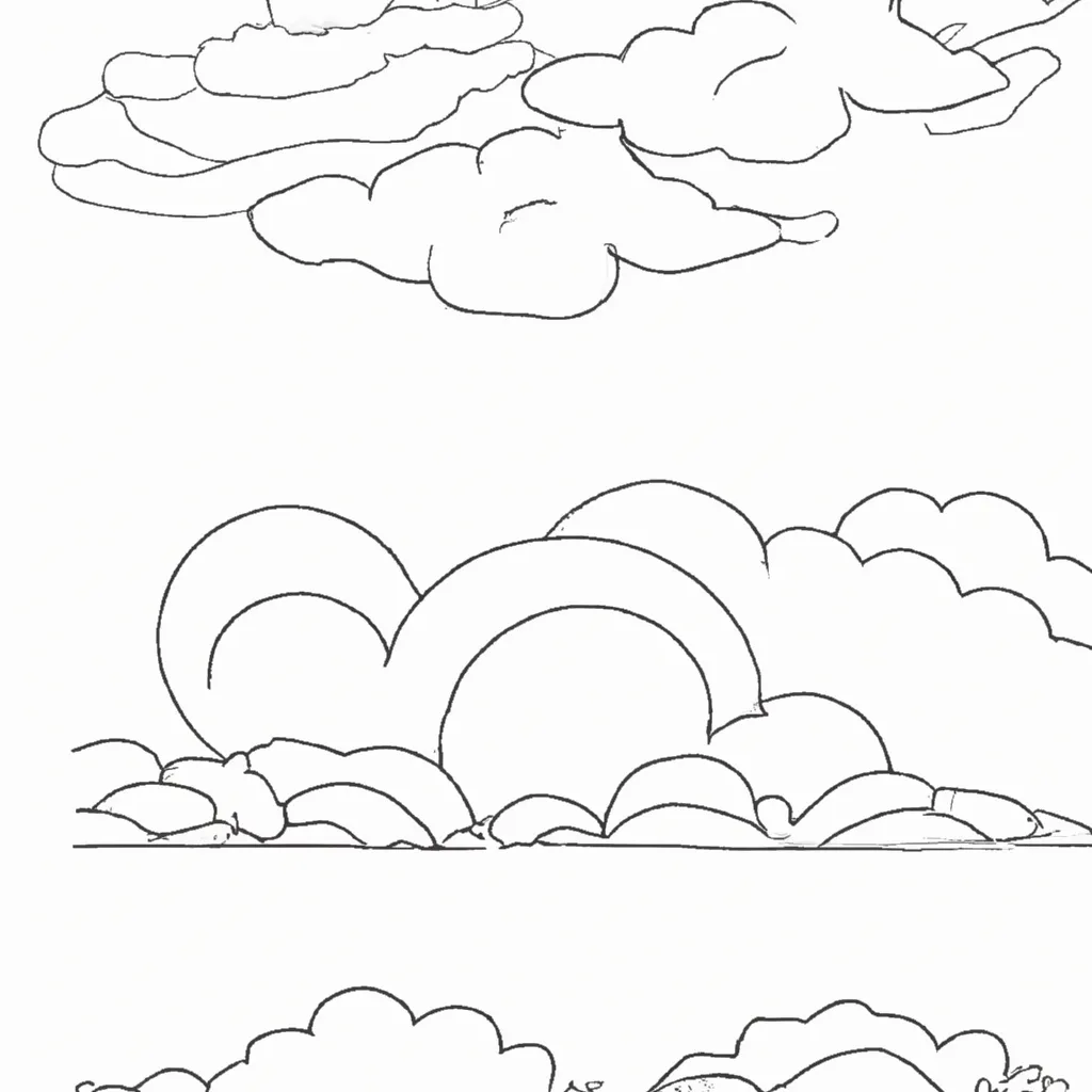 Encantos Do Céu: As Mais Belas Imagens De Nuvens Para Colorir