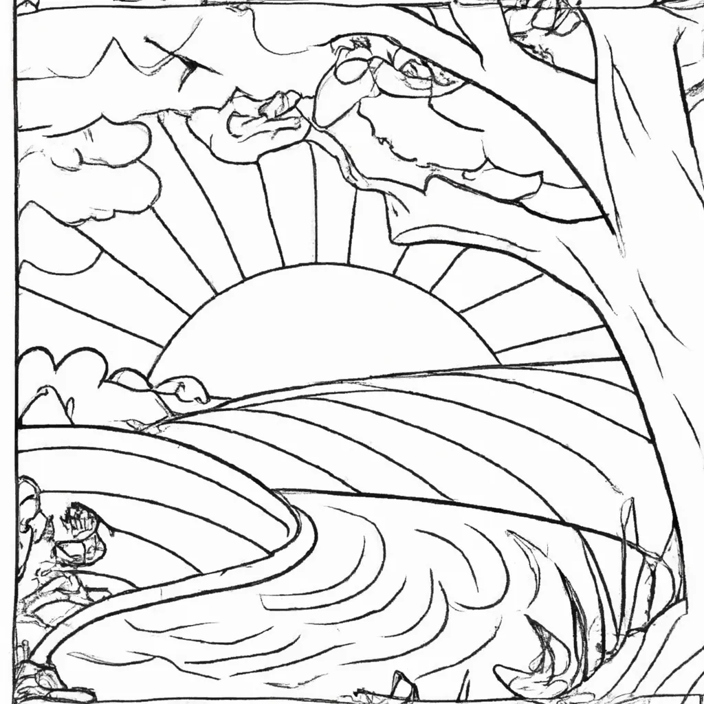 Pinte O Amanhecer: Desenhos Inspiradores De Nascer Do Sol Para Colorir