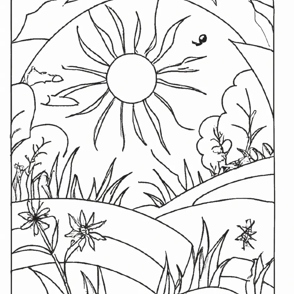 Pinte O Amanhecer: Desenhos Inspiradores De Nascer Do Sol Para Colorir