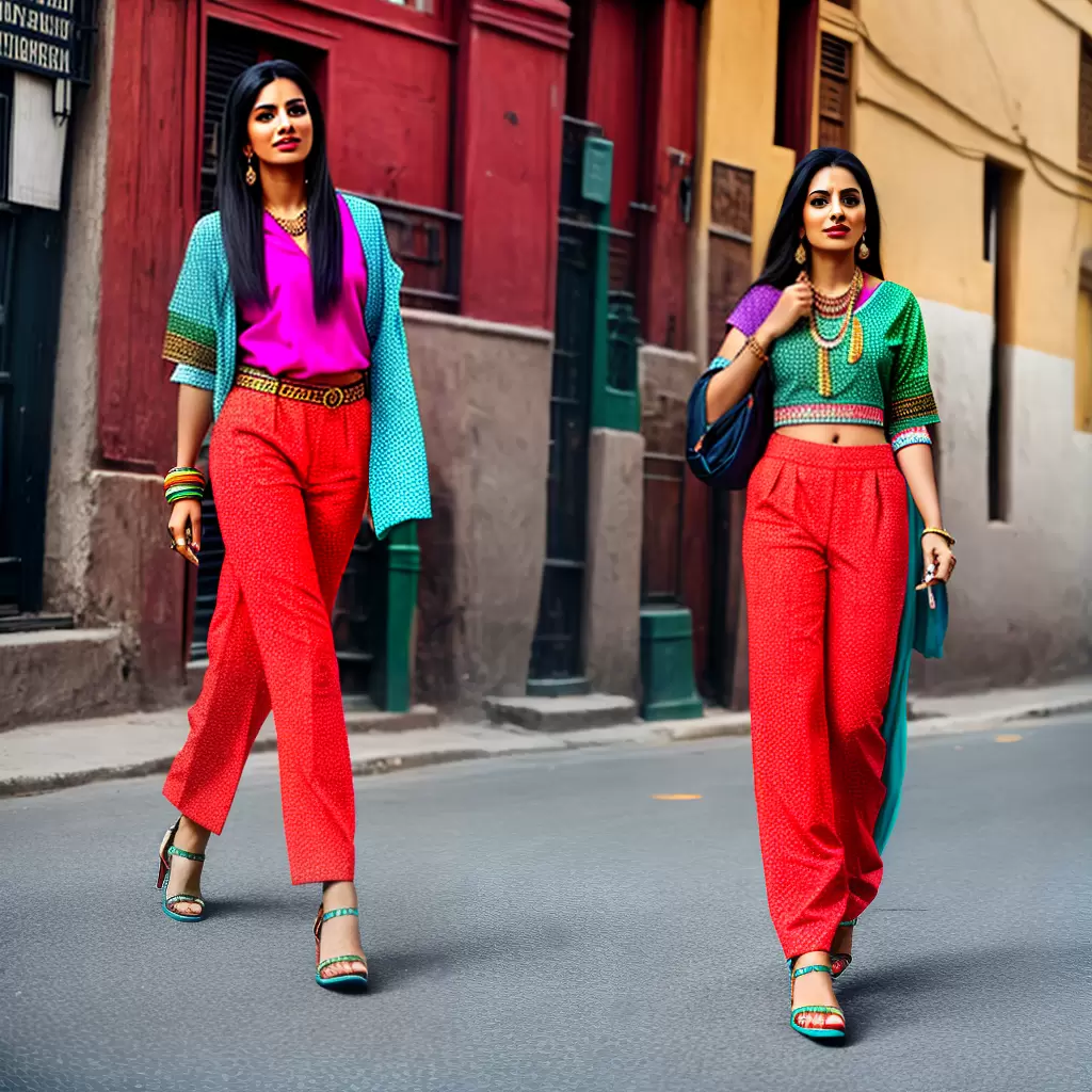 Calças e a influência da moda indiana contemporânea