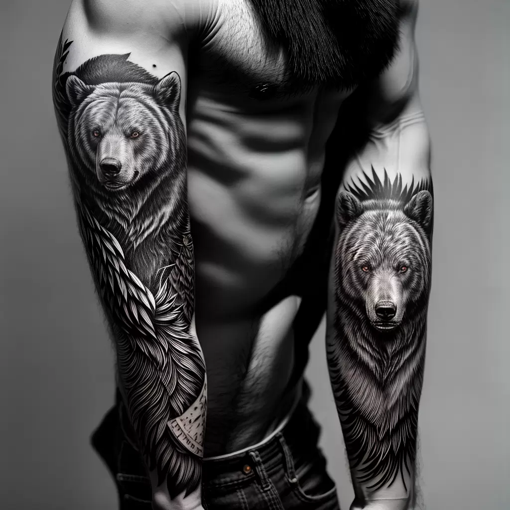 Tatuagens de ursos e seu simbolismo de proteção