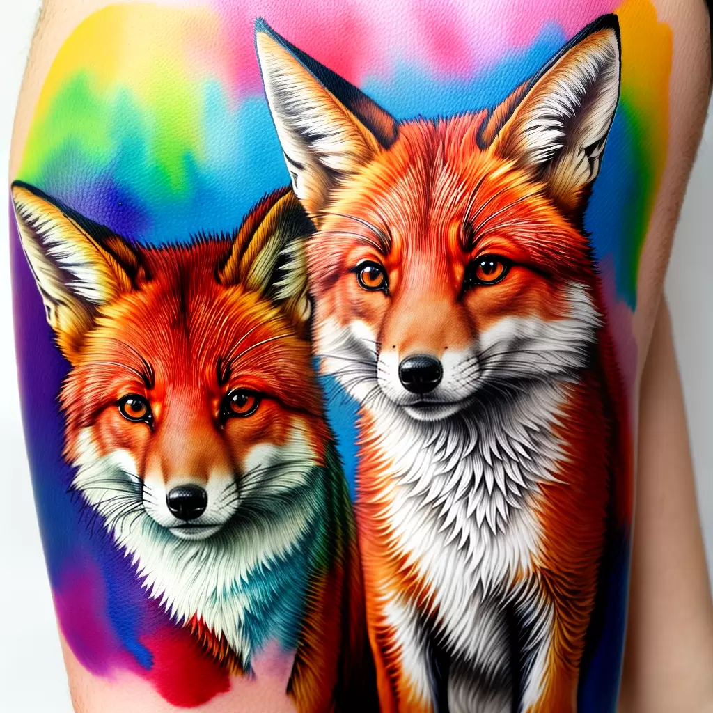 Tatuagens de raposas e seu simbolismo de astúcia