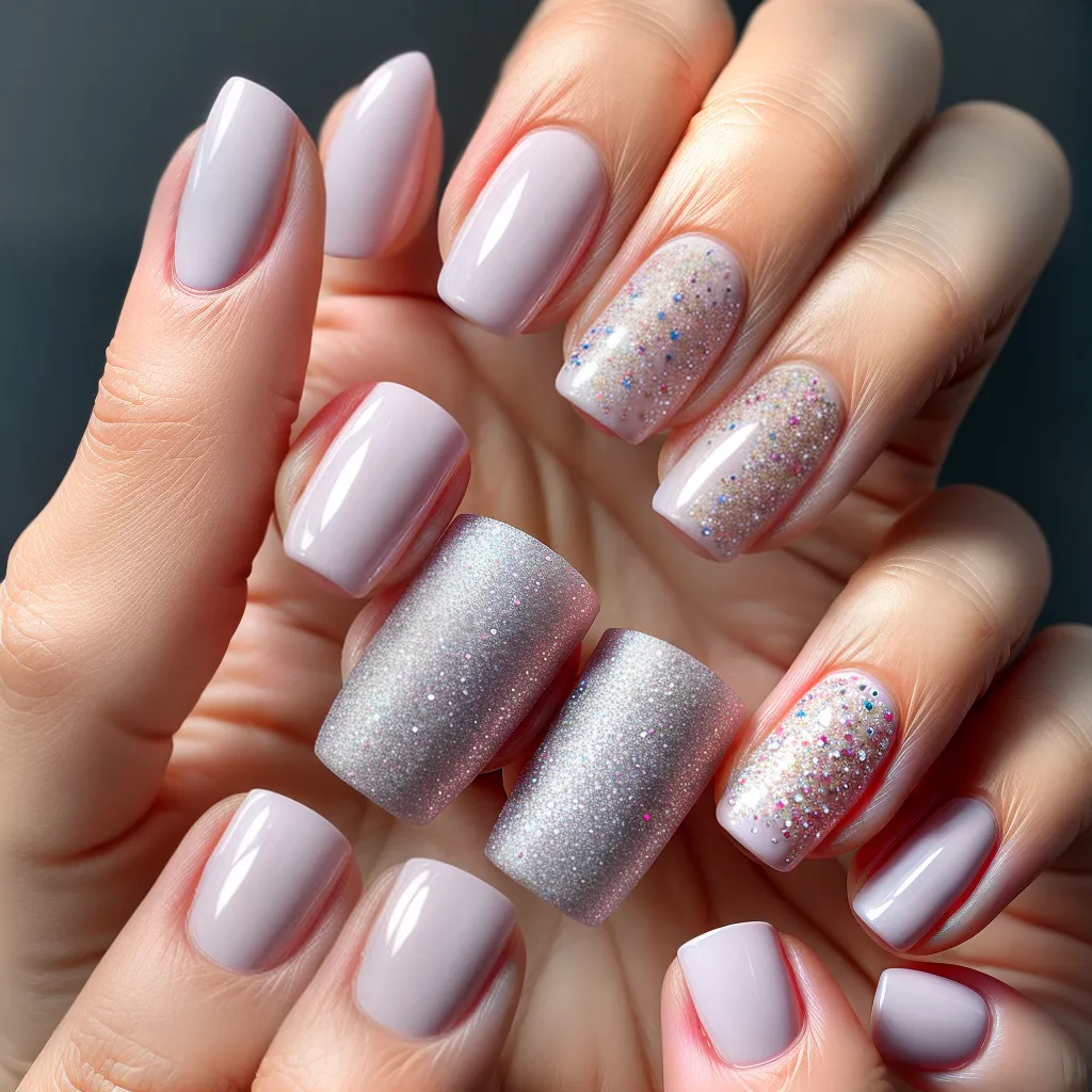 Unhas decoradas com estilo de cristal