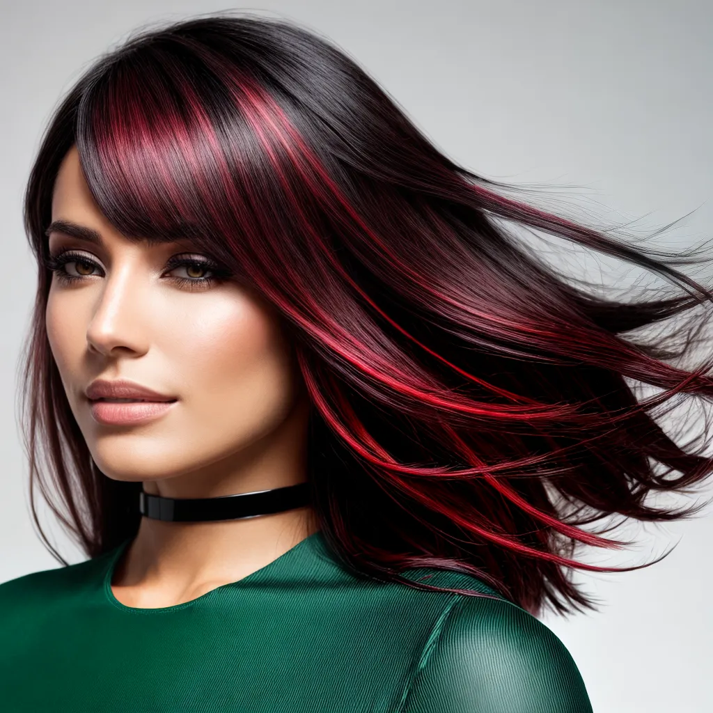 Cabelos com efeito splashlight