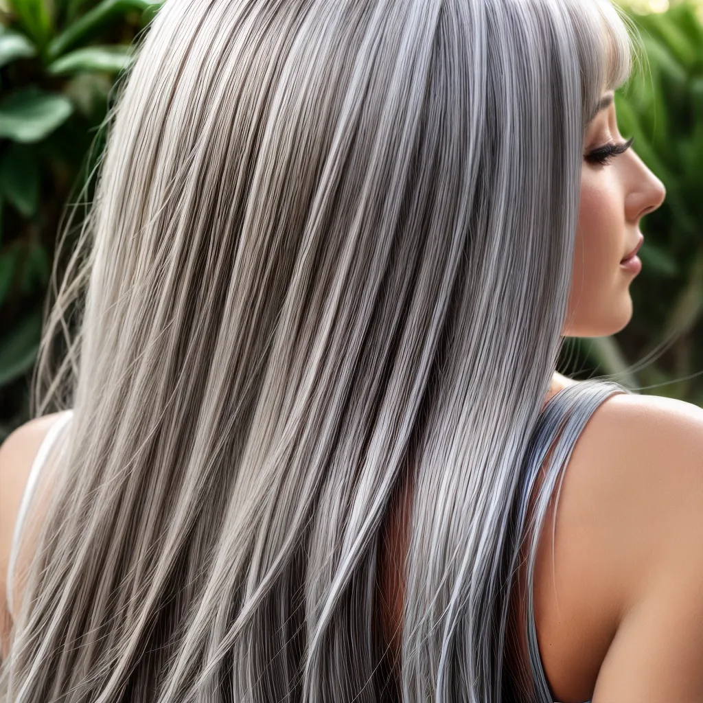 Cabelo com mechas em tons de pedra-da-lua