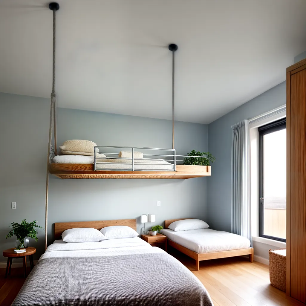 Camas Suspensas: A Nova Tendência para Quartos Pequenos